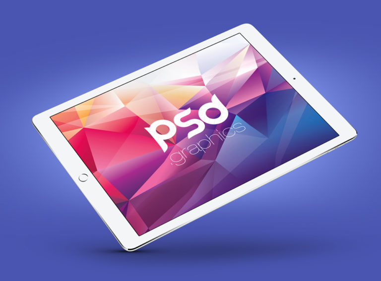 Free Mockup - Floating White iPad Pro Mockup - Mockup Love