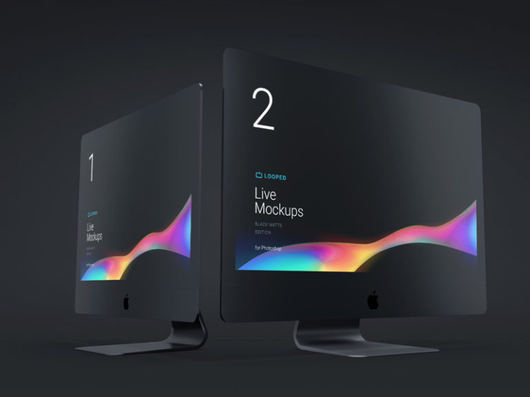 Black Matte Style Apple Devices Mockups Collection - Mockup Love