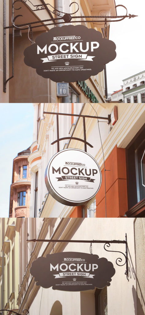 Free Mockup | Classic Street Sign Mockup Set - Mockup Love