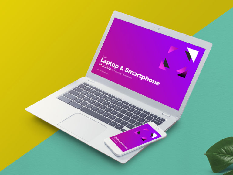 Free Mockup | Laptop and Smart Phone Mockup - Mockup Love