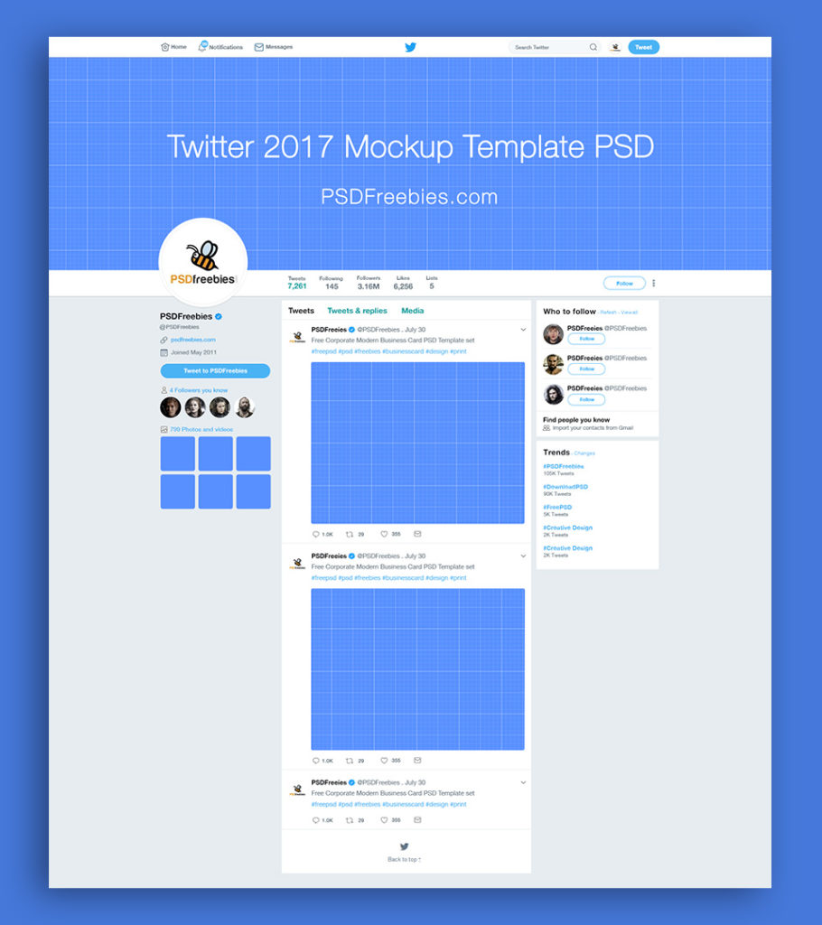 New Twitter 2017 Page Mockup - Mockup Love