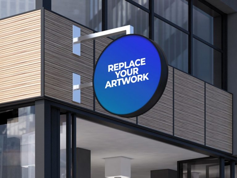 Outdoor Logo Sign Board Mockup - Mockup Love