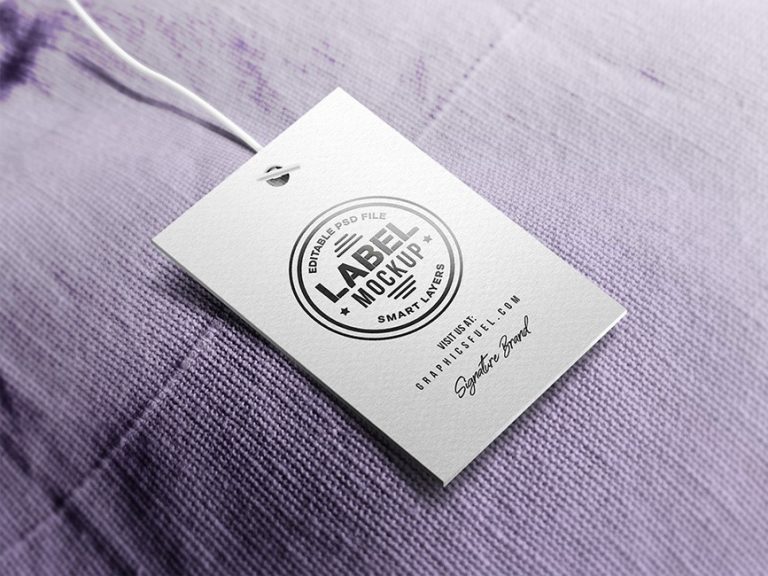 Clothing Label Tag Mockup - Mockup Love