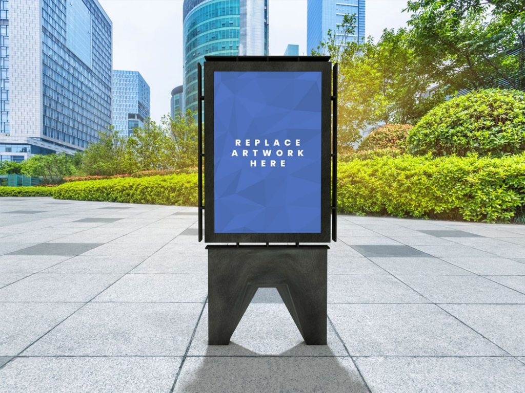 Outdoor Advertisement Board Poster Mockup - Mockup Love