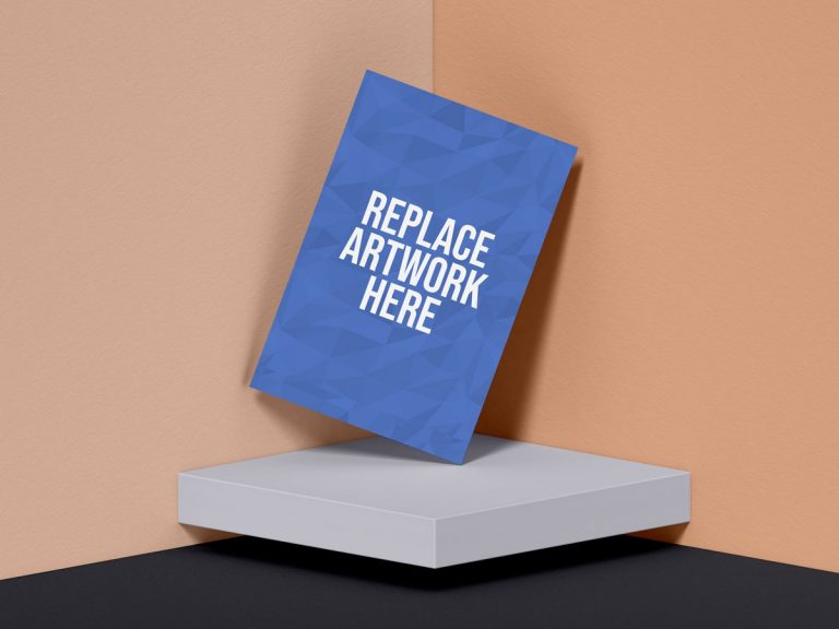 Stylish Floating Poster Mockup - Mockup Love