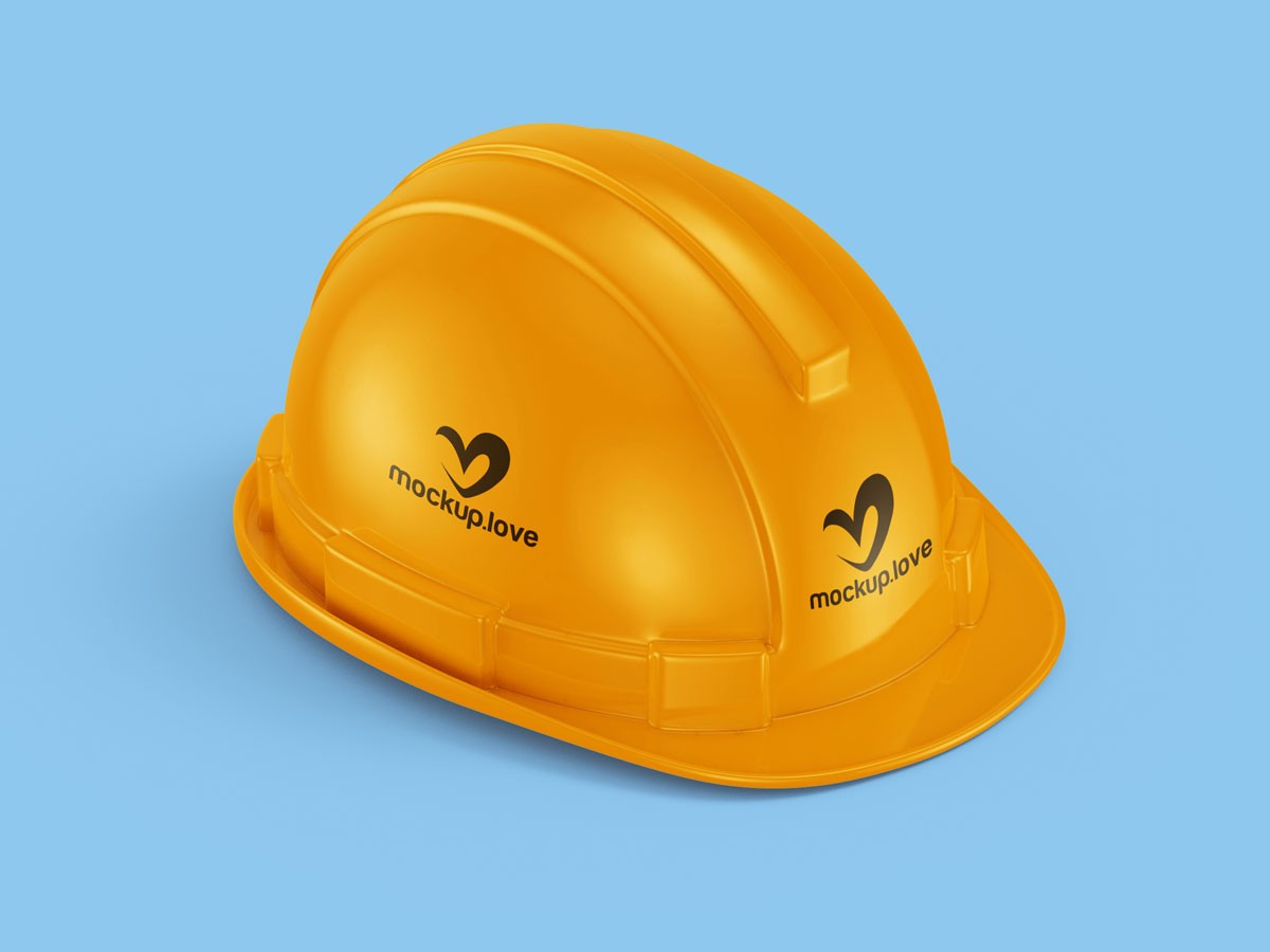 Plastic Construction Cap Mockup - Mockup Love