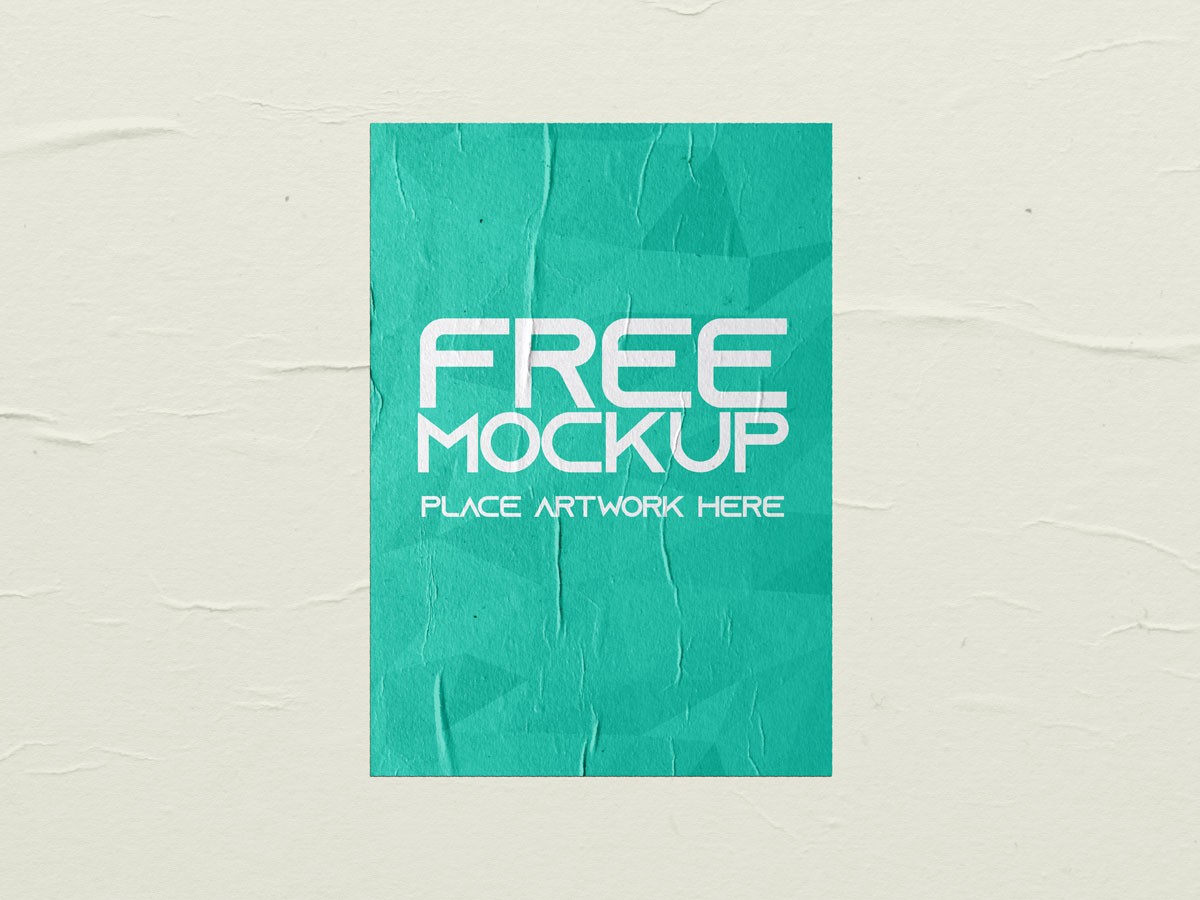 High Quality Poster on Wall Mockup - Mockup Love