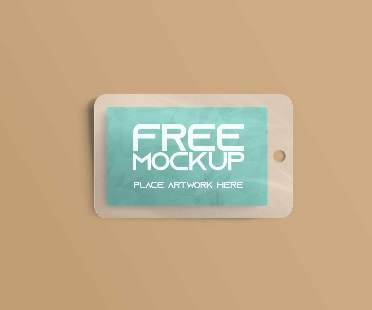 Plastic tag card mockup - Mockup Love
