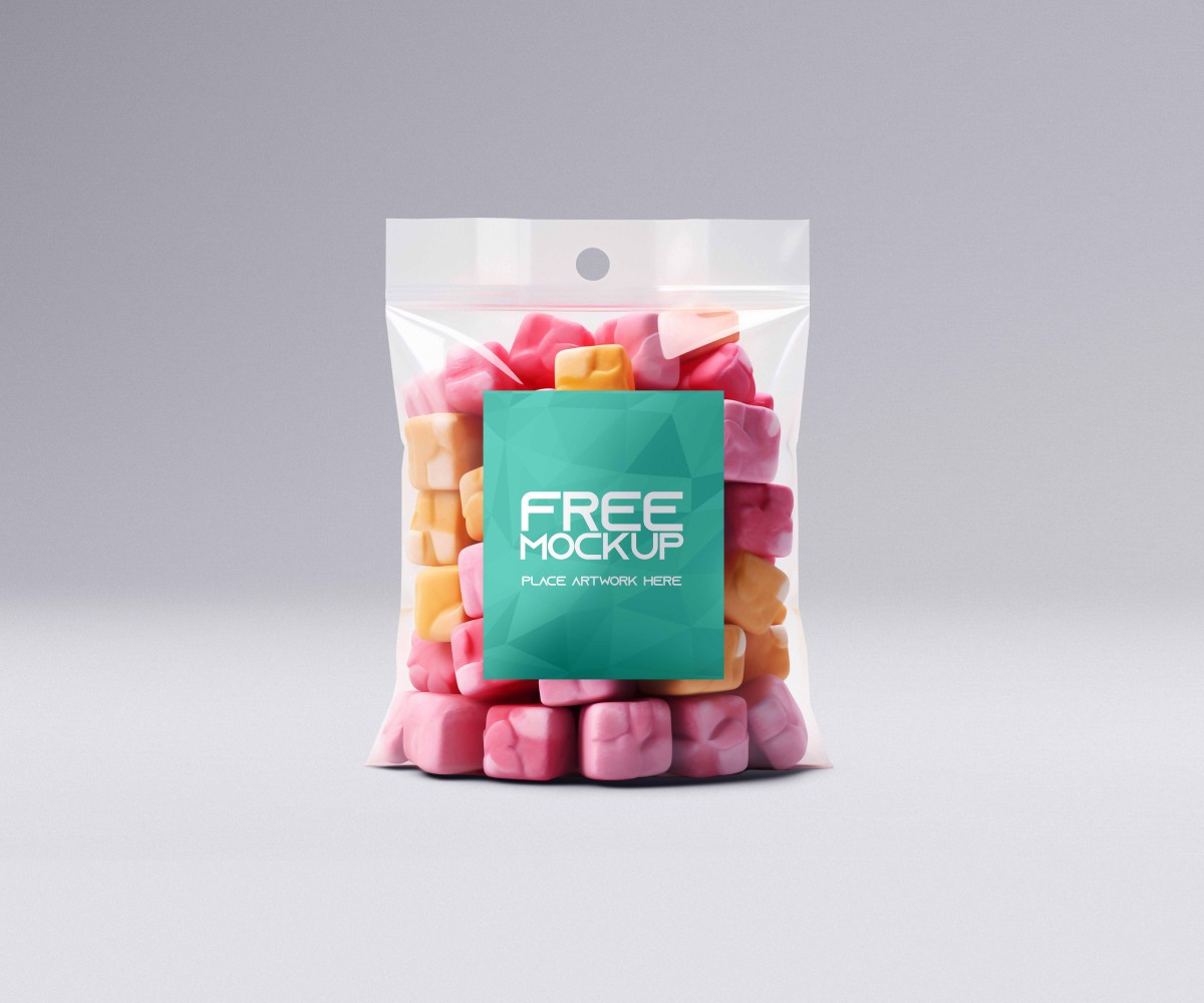 Sugar candy pouch mockup - Mockup Love