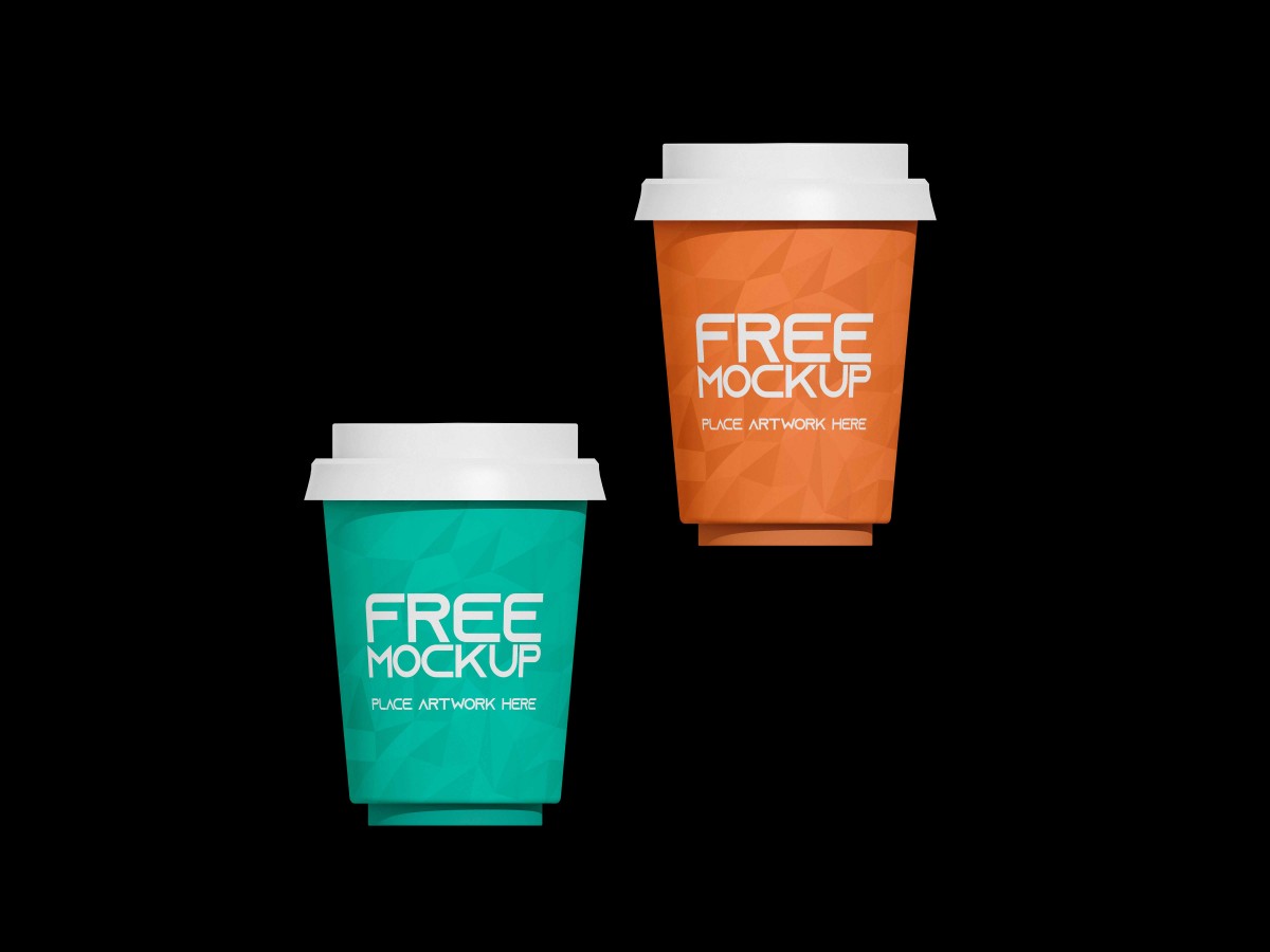 Coffee cup on black background Mockup - Mockup Love