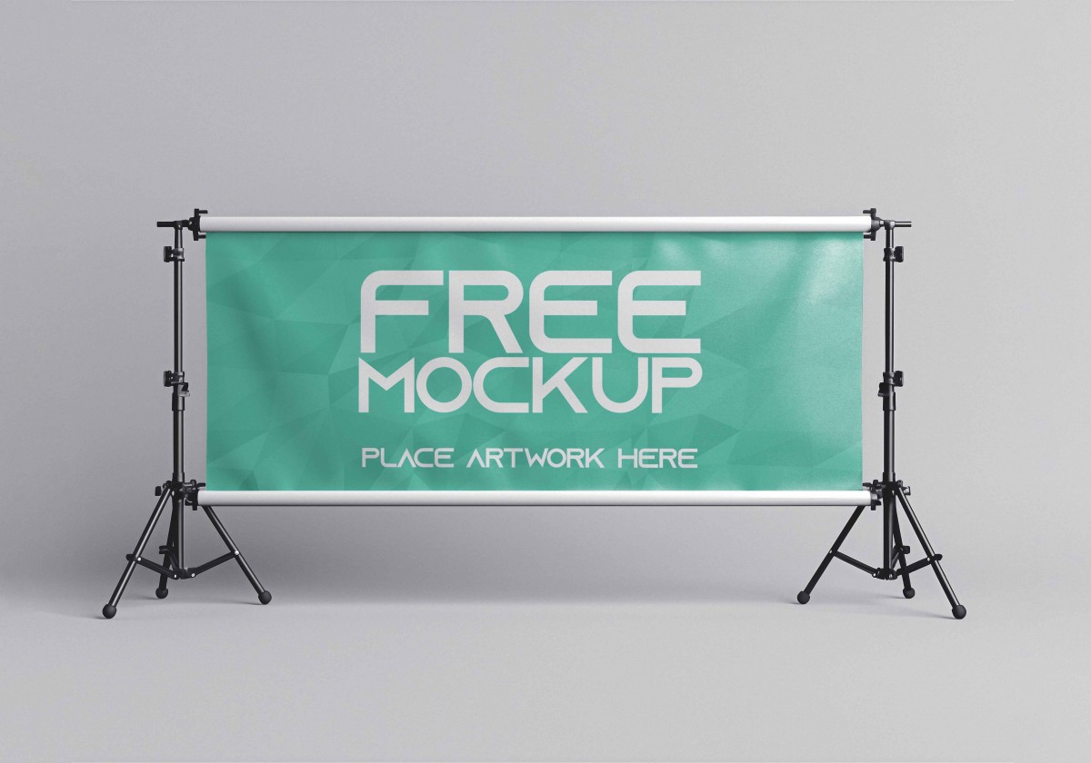 Horizontal advertisement banner mockup - Mockup Love