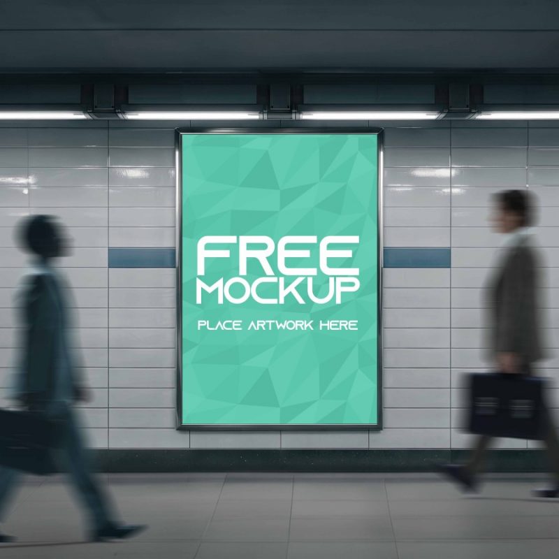 Subway Poster Mockup - Mockup Love