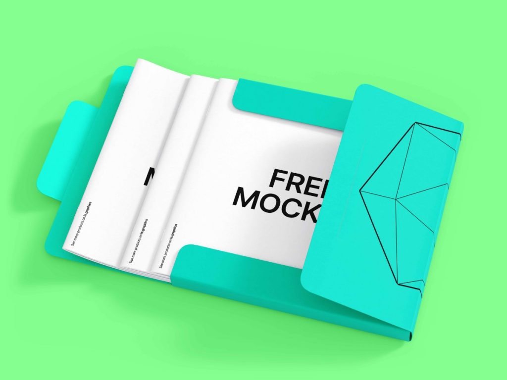 Folder and brochure mockup - Mockup Love