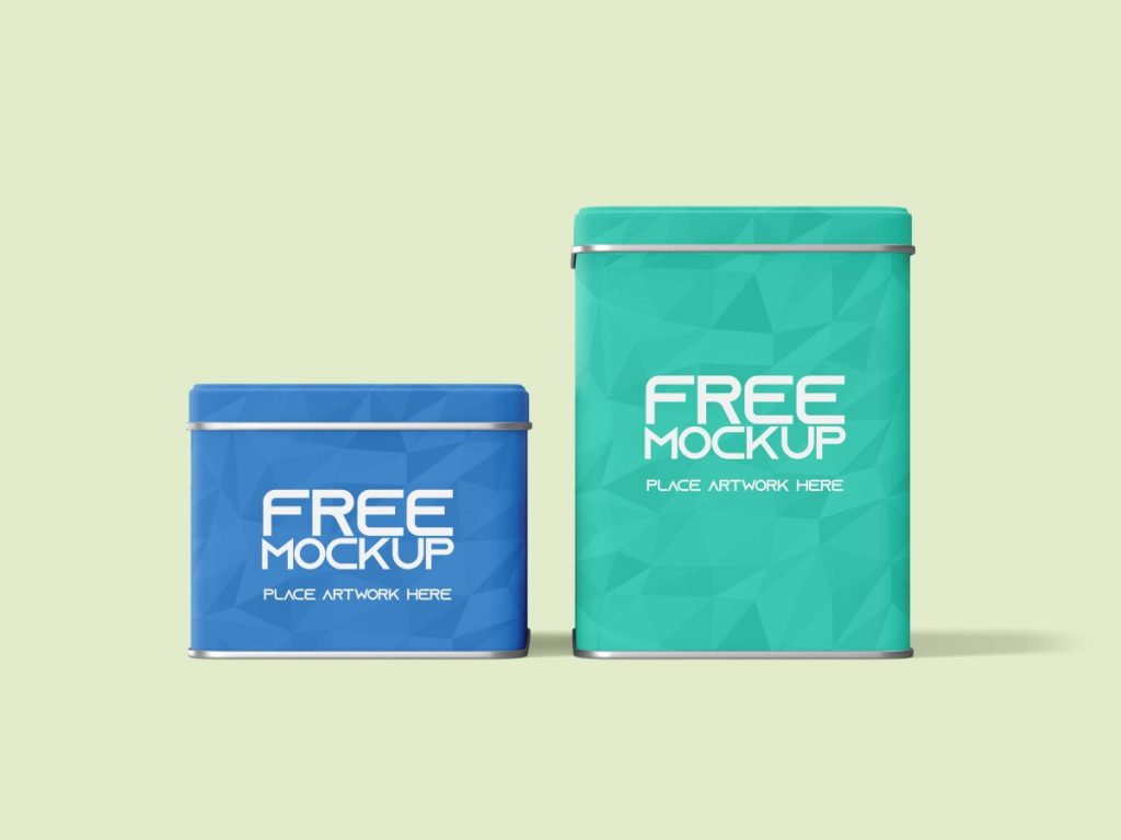 Two sizes tin boxes mockup - Mockup Love